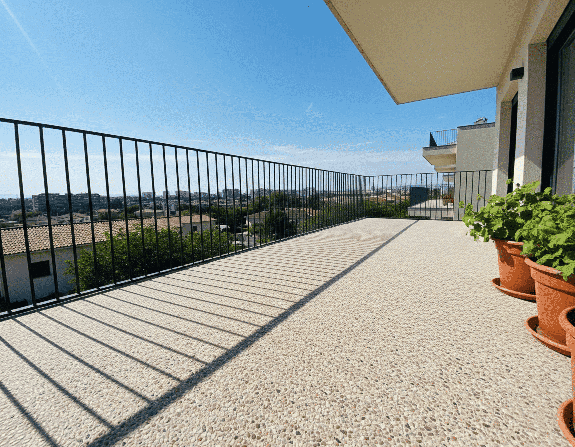 Sol Résine pour Balcon | Revêtement Étanche & Léger